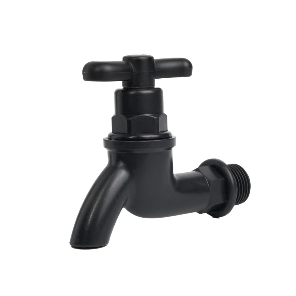 0501 BLACK BSP BIB TAP WITH CURVE HEAD - Sin Yang Plastic